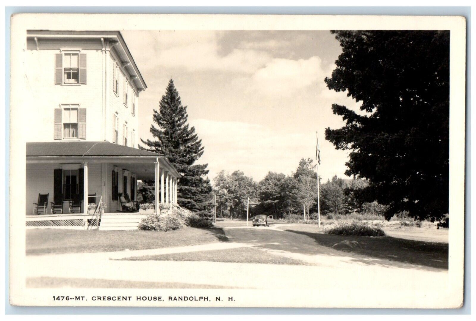 1957 Mt. Crescent House Woman Rocking Chair Randolph NH RPPC Photo ...