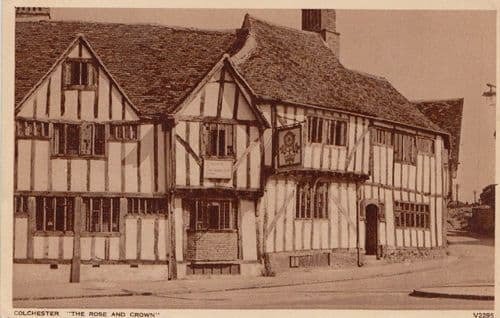 Colchester Essex The Rose & Crown Pub Hotel Old Postcard | Europe ...