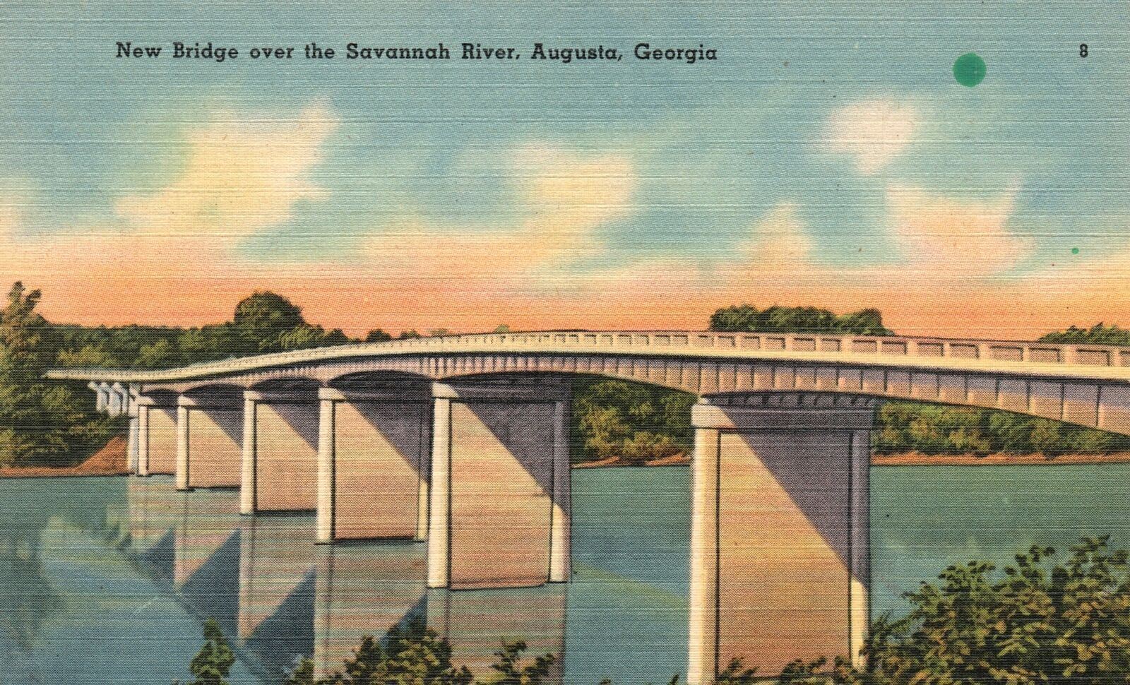 ?Vintage Postcard 1930's New Bridge over the Savannah River Augusta ...