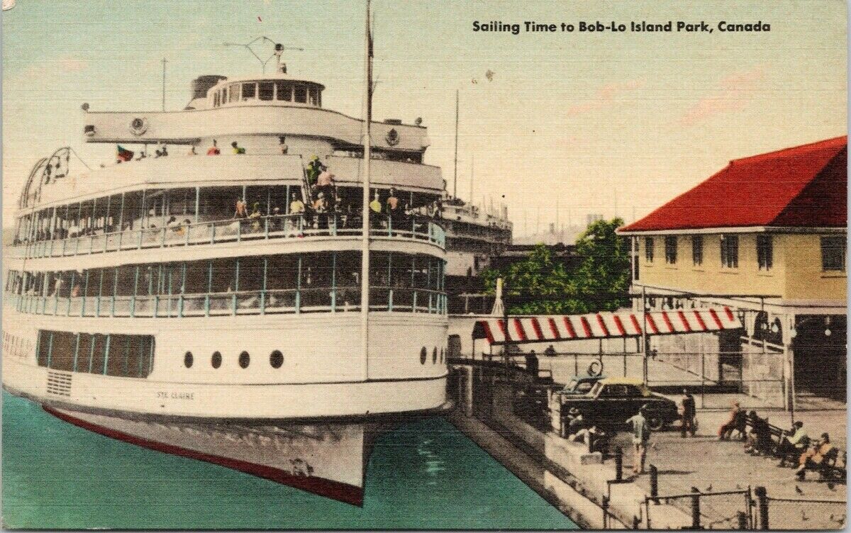 'Ste. Claire' Ship Sailing Time to Bob-Lo Island Park Ontario ON ...