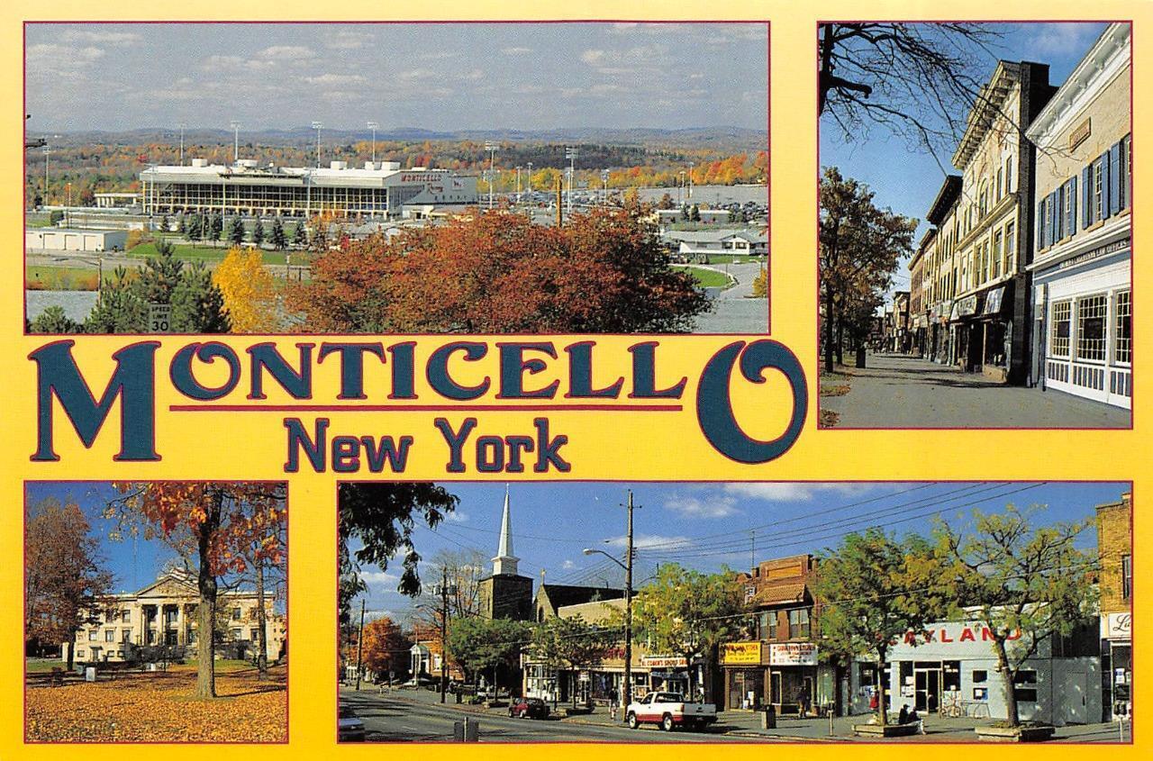 Monticello, NY New York BROADWAY STREET SCENES~RACEWAY~COURT HOUSE 4X6 ...