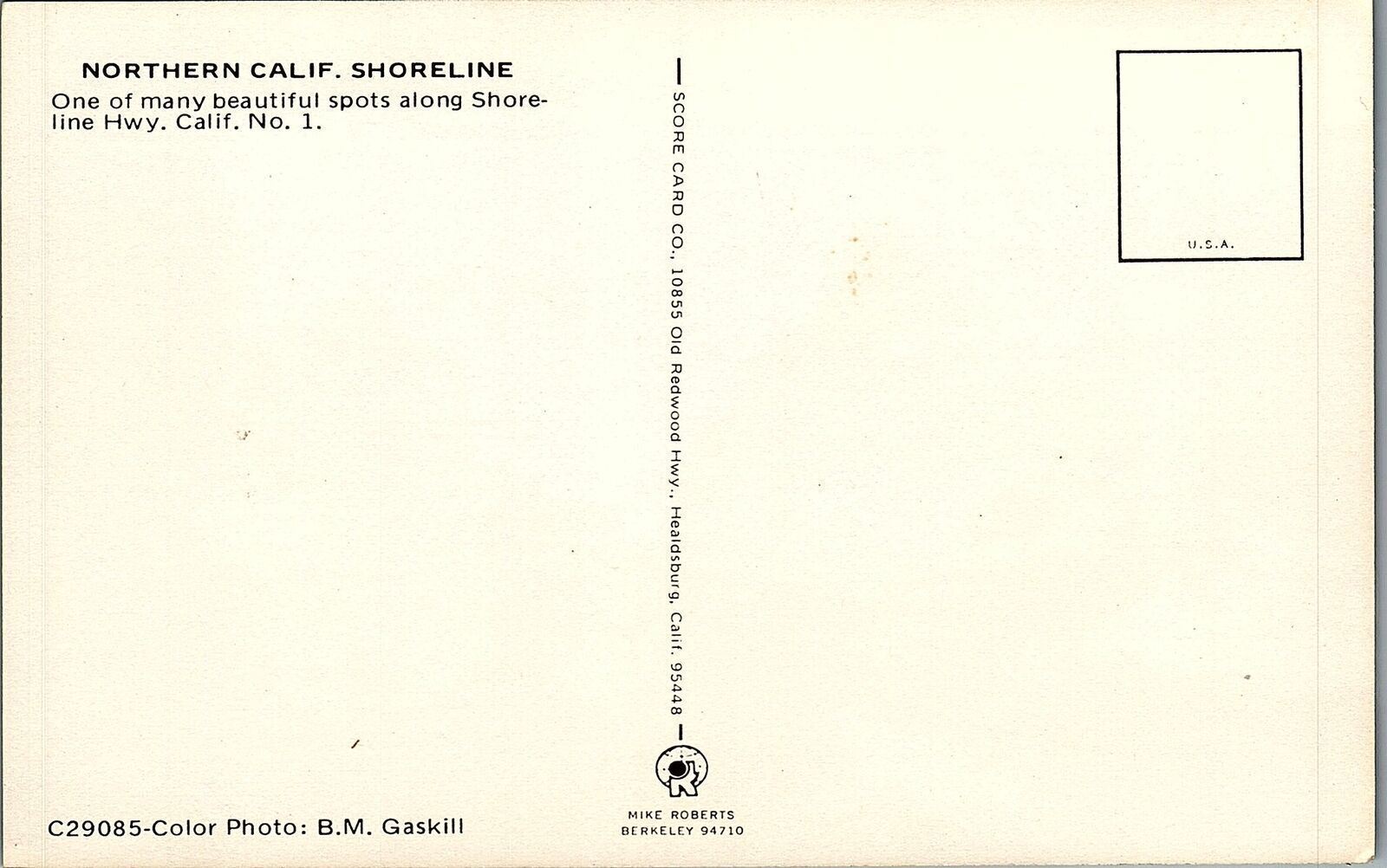 Vintage Northern California Shoreline HWY NO 1 Photochrome Postcard 38 ...