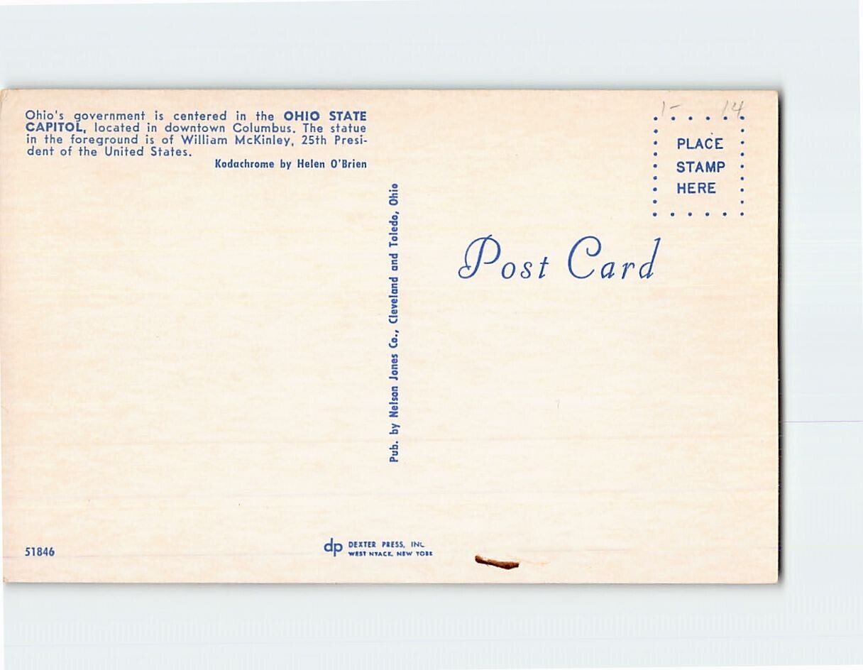 Postcard Ohio State Capitol in downtown Columbus Ohio USA | United ...