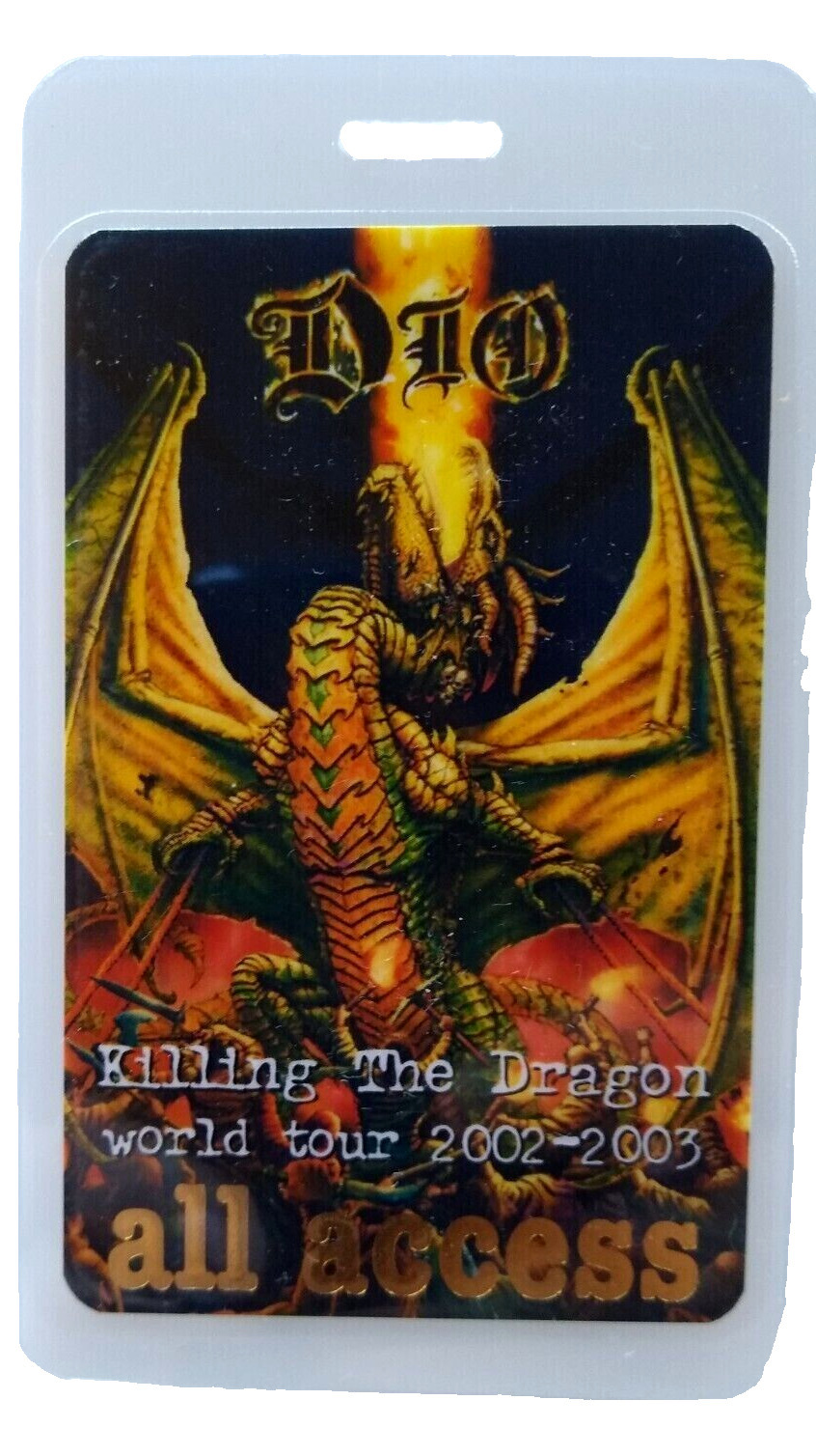 Dio Killing The Dragon Backstage Pass 2002 Vintage Hard Rock Heavy ...