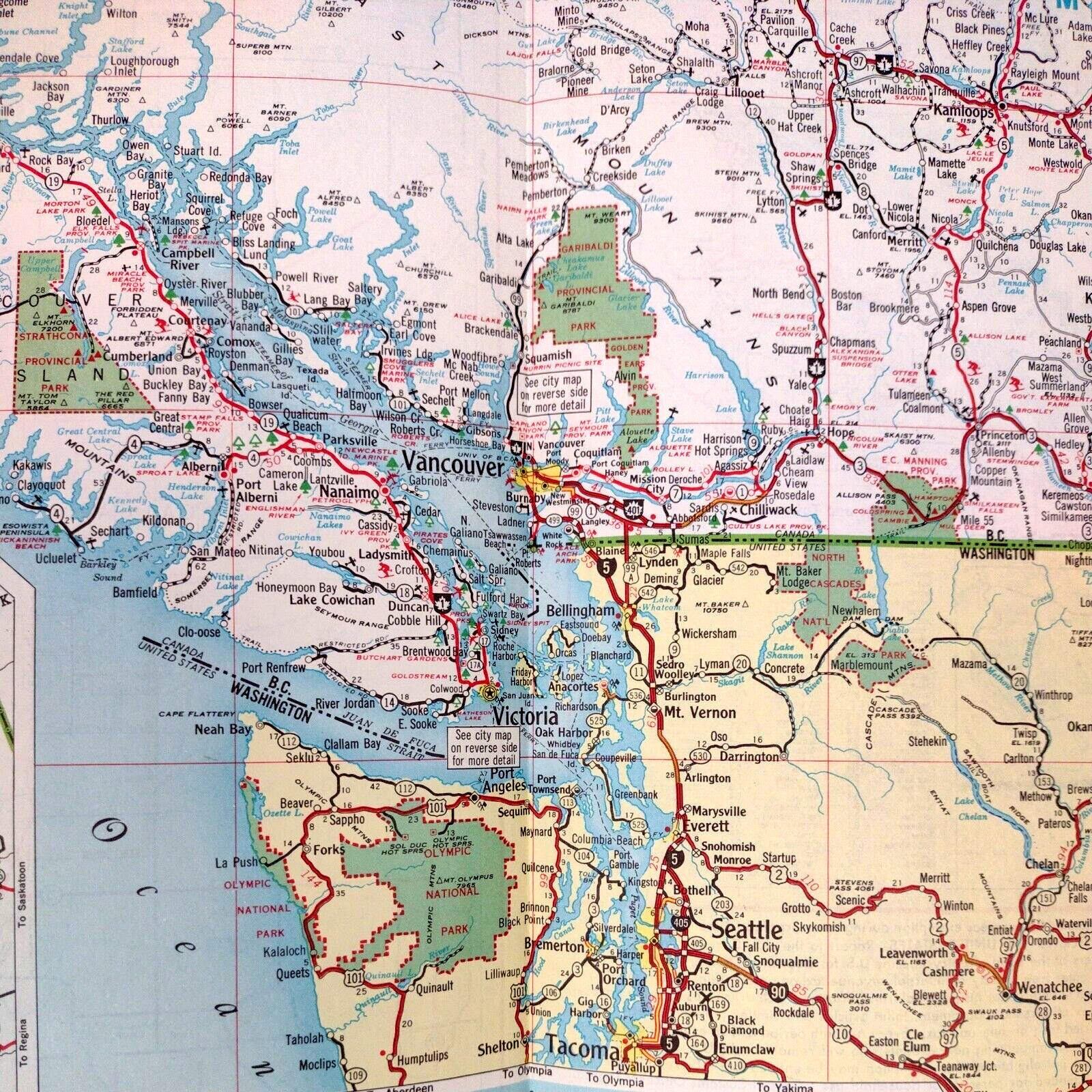 1969 Alberta And British Columbia Road Map Gulf Oil Gallery Of Great ...