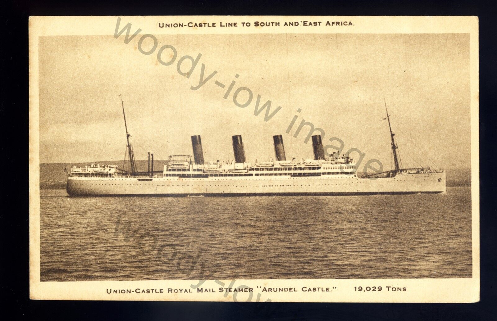 LS3025 - Union Castle Liner - Arundel Castle - built 1921 - postcard ...