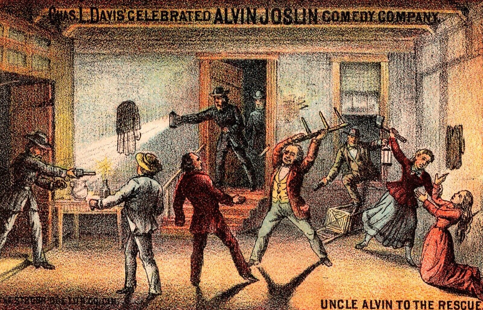 Vintage 1880s Vaudeville Alvin Joslin Comedy Co. Victorian Trade Card ...