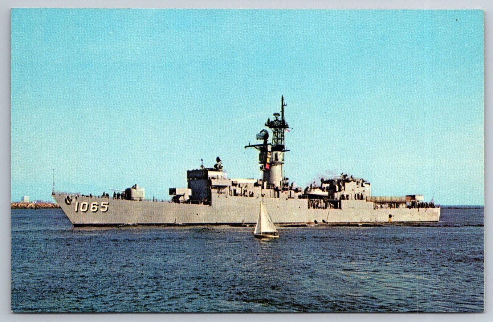 U.S.S. Stein FF 1065 Navy Anti Submarine Vessel Ship Photo Postcard ...