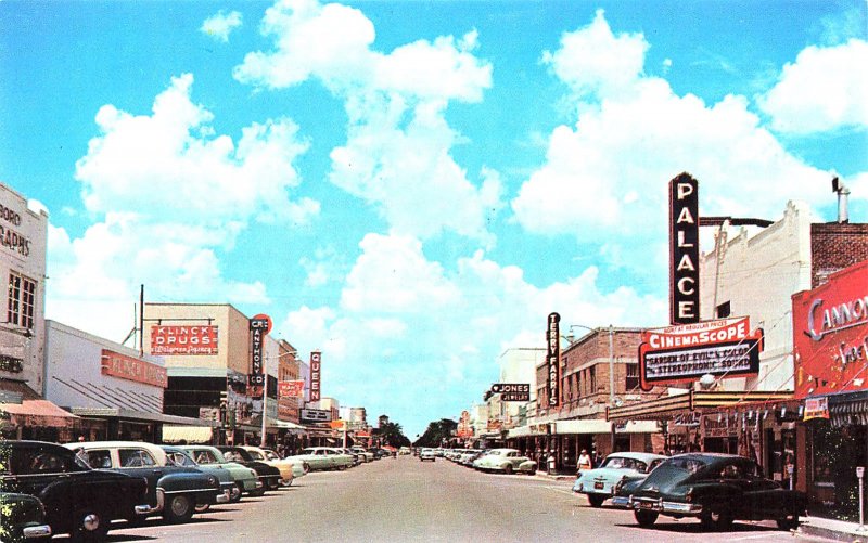 McAllen TX Main Street Storefronts Palace Movie Theatre Marque ...