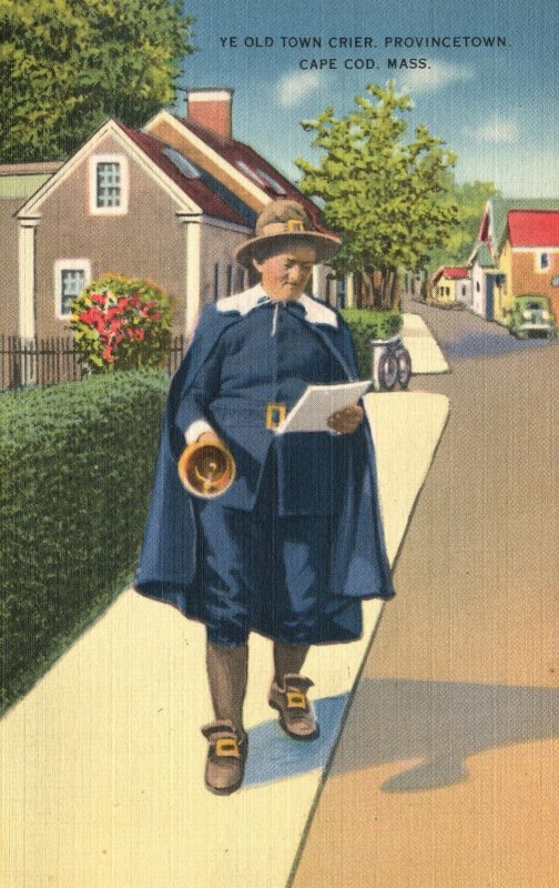 Vintage Postcard 1930's Ye Old Town Crier Provincetown Cafe Cod ...