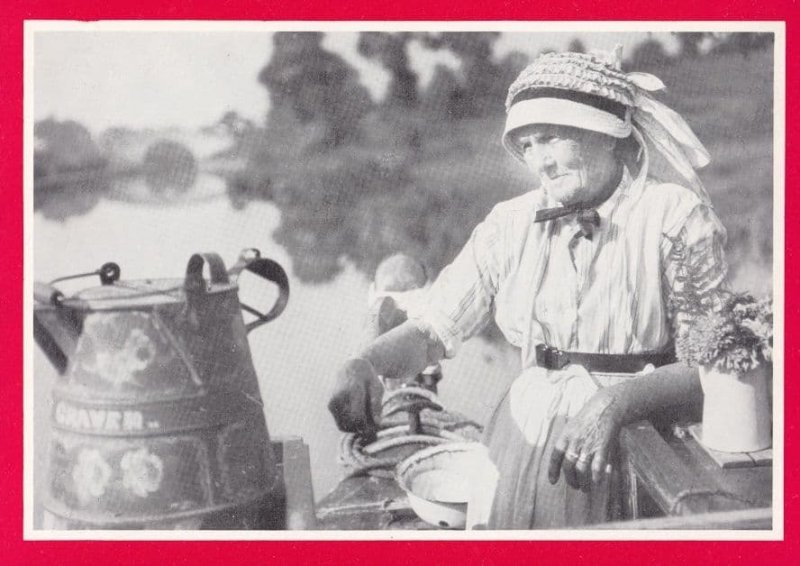 Gypsy Looking 1930s Boat Lady on Grand Union Canal Postcard | Topics ...