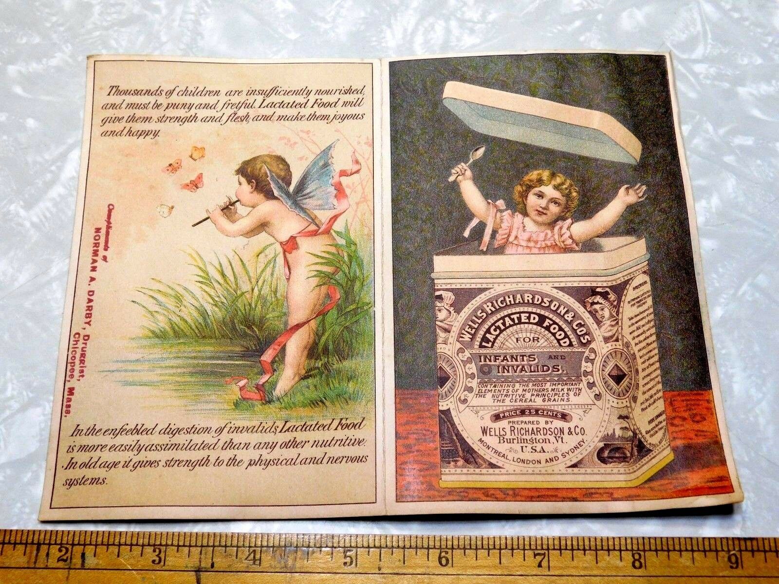 1880s Wells, Richardson & Co, Lactated Food, Lovely Fairy Butterflies ...