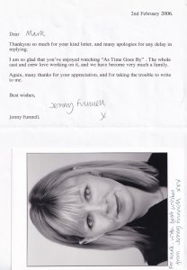 Jenny Funnell As Time Goes By Large Hand Signed Photo & Letter | Topics ...