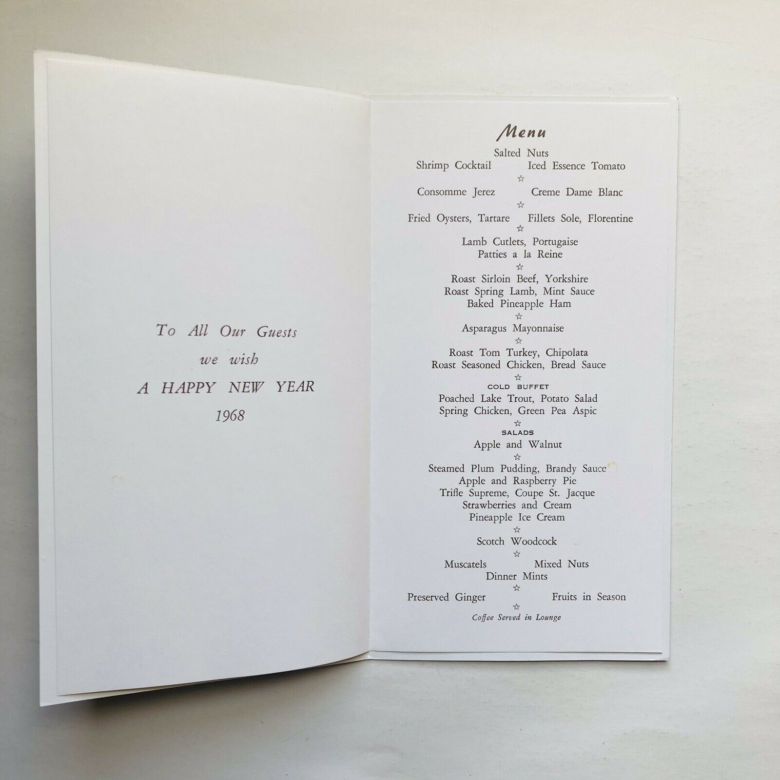 Vintage 1967-68 New Years Eve Dinner Menu Grand Hotel Rotorua New ...
