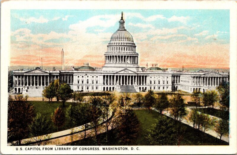 Us Capitol Library Congress Washington Dc Potomac President Washington ...