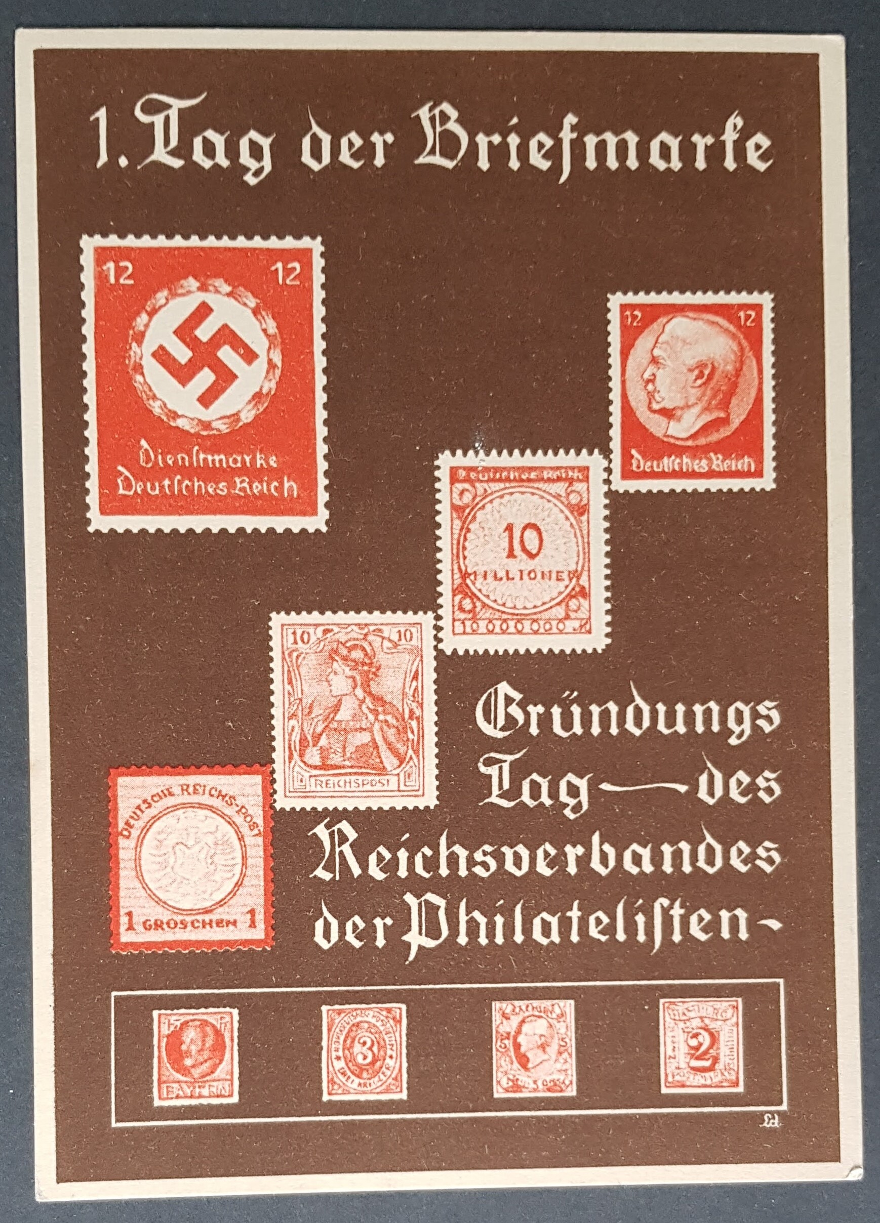 Third Reich Nsdap Original Propaganda Postcard Stamp DAY 1936 | Topics ...