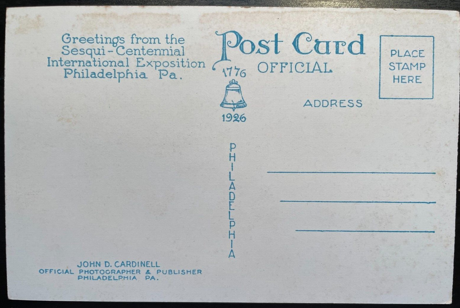 Vintage Postcard 1926 PA State Building, Sesqui-Centennial Expo ...