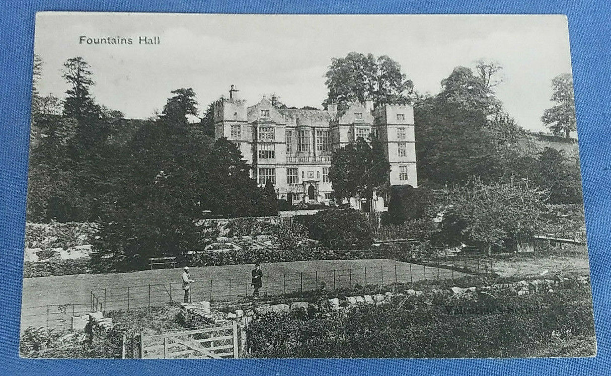 Vintage Postcard Fountains Hall North Yorkshire Postmarked 1906 D1 ...
