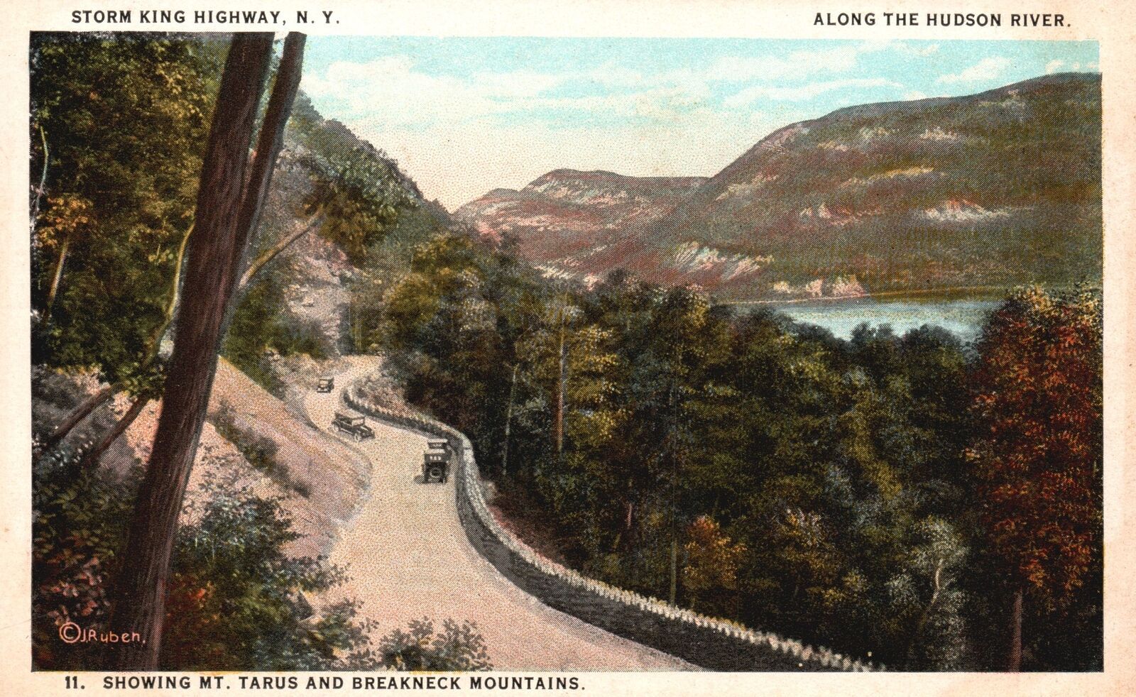 Vintage Postcard Storm King Highway Mt. Tarus & Breakneck Mountains New ...
