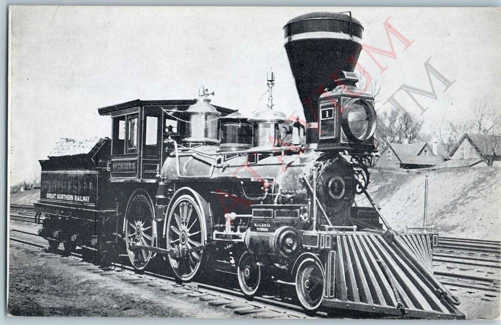 c1940s Great Northern Railways No. 1 Steam Locomotive Train 1862 Wm ...