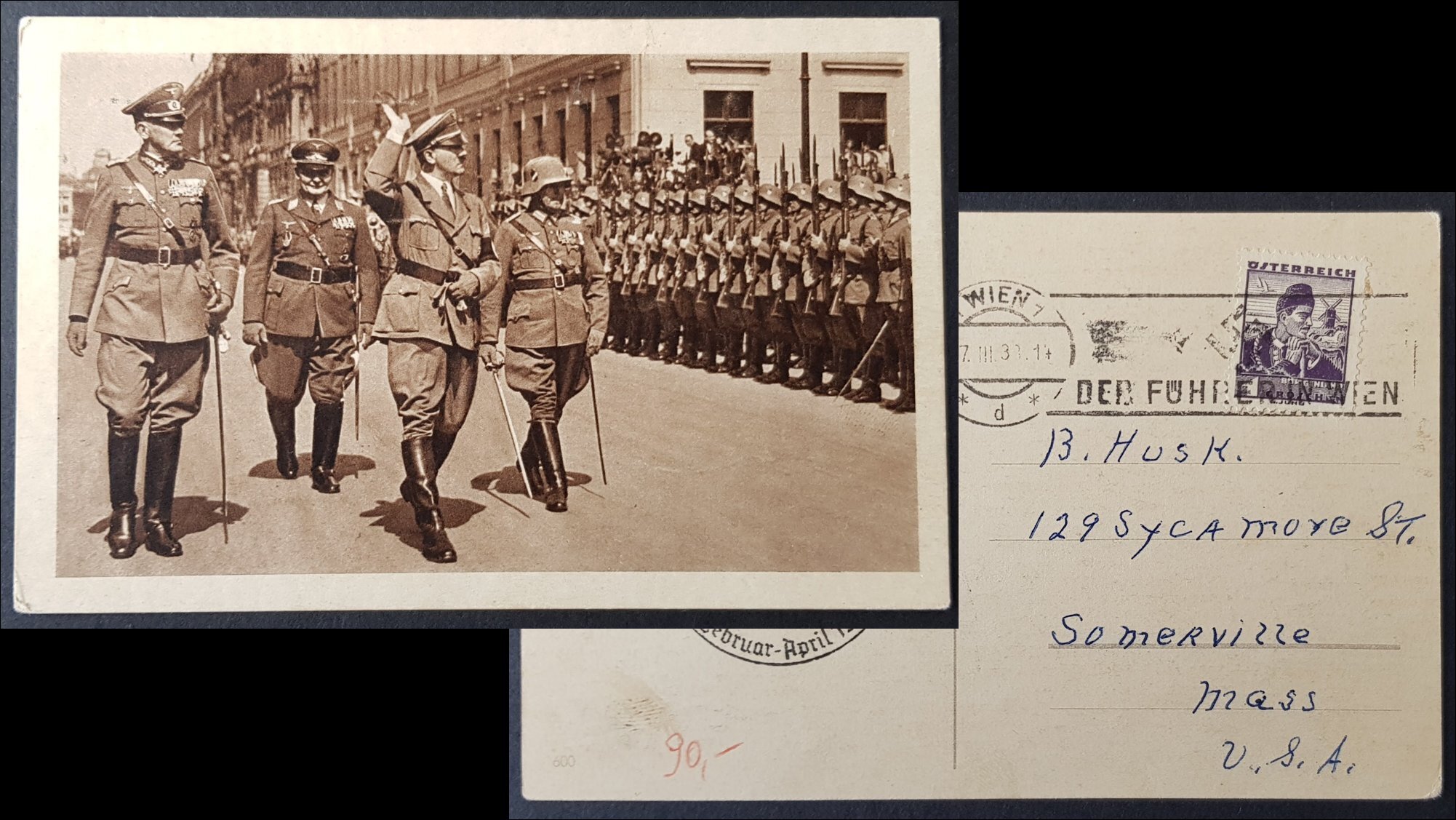 German Empire Third 3rd Reich Original Card Hitler Goering Troop ...