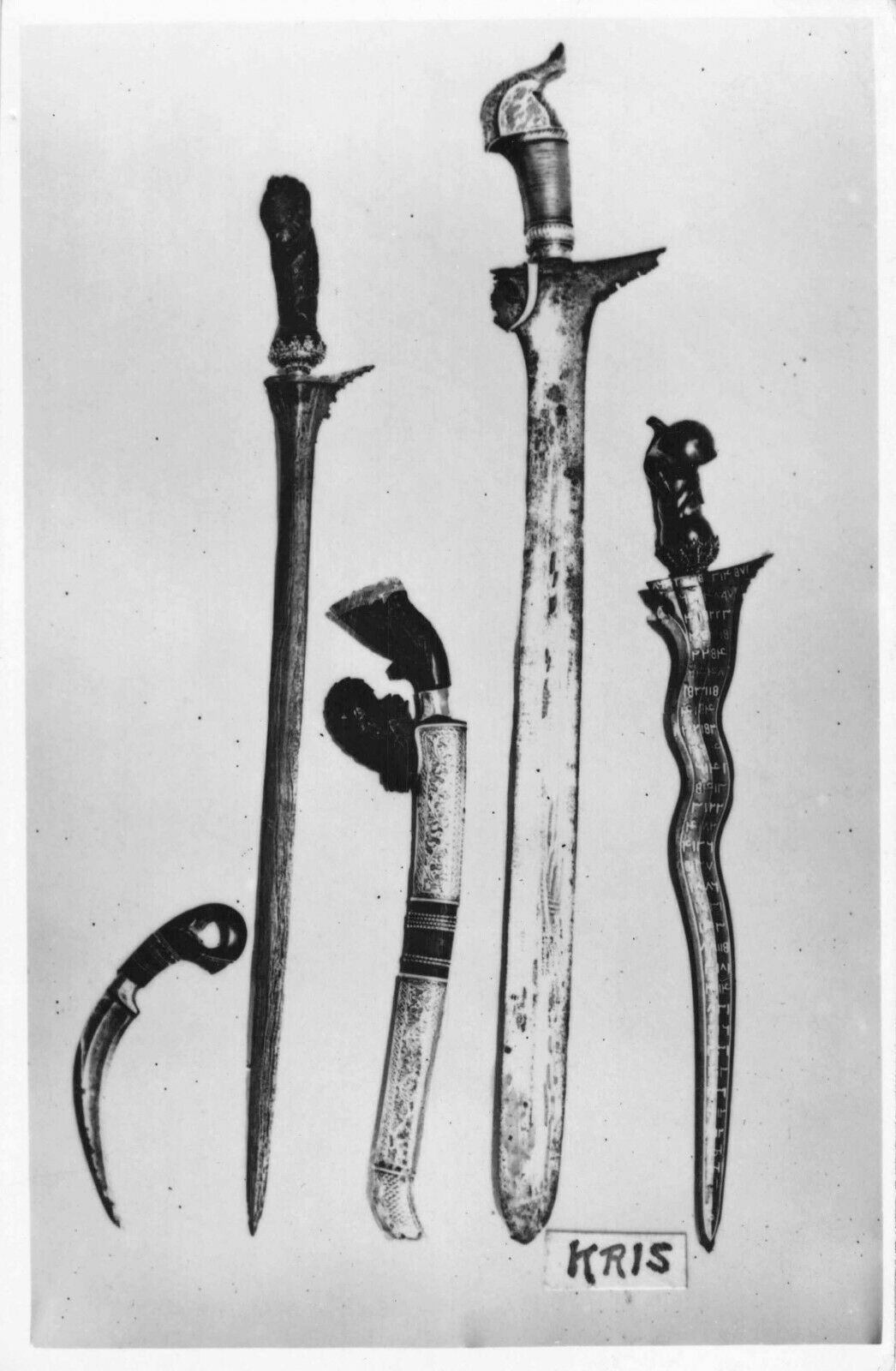 Kris Weapons Traditional Knife Real Photo Postcard New Old Stock ...