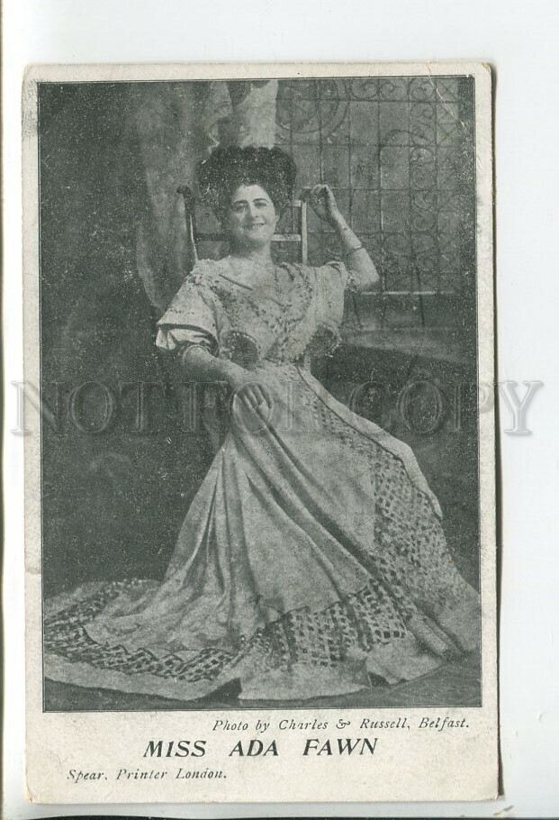 459676 Miss ADA FAWN Actress OPERA Singer Vintage postcard | Topics ...