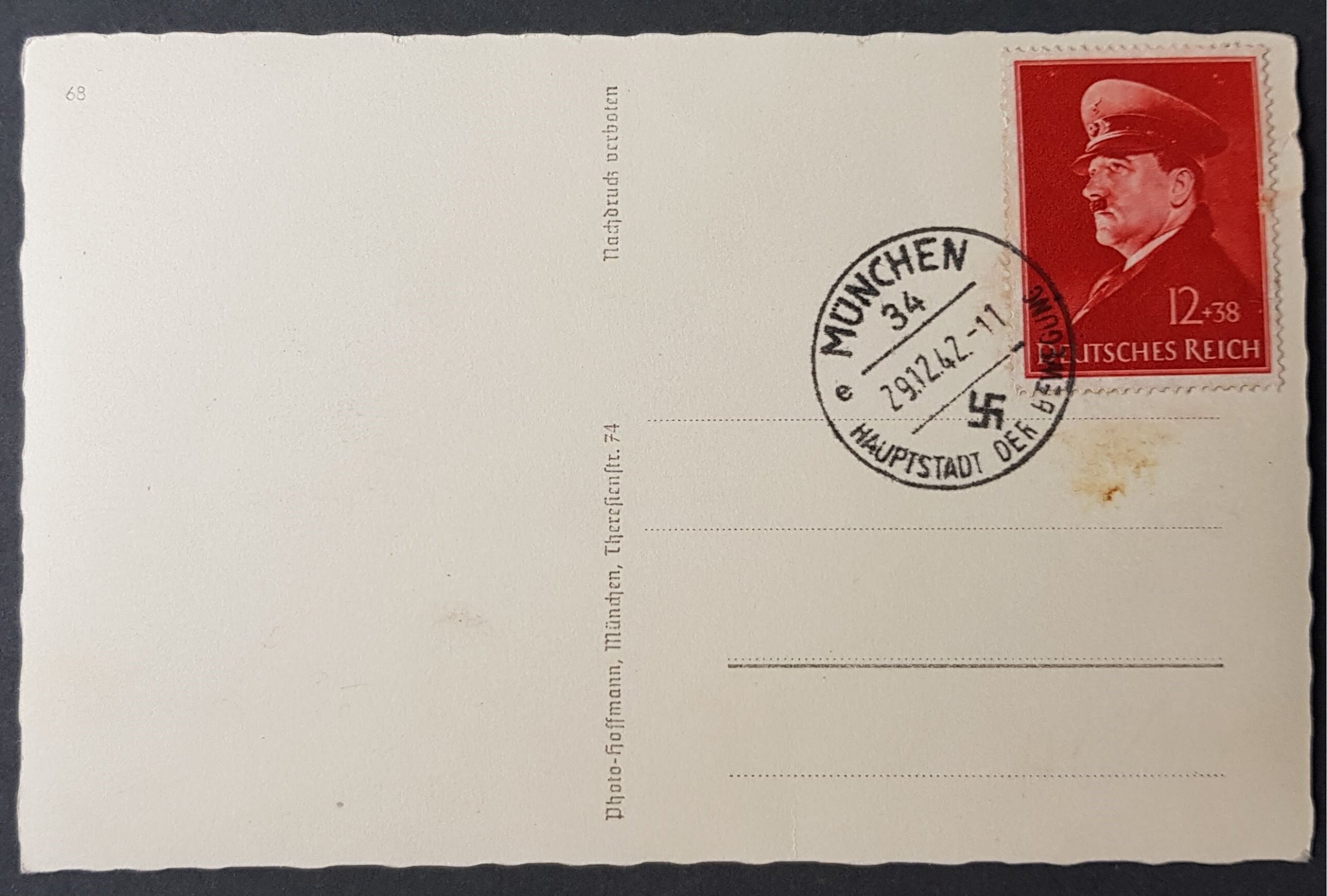 Germany Third 3rd Reich Original Propaganda Card Fuhrer Adolf Hitler ...