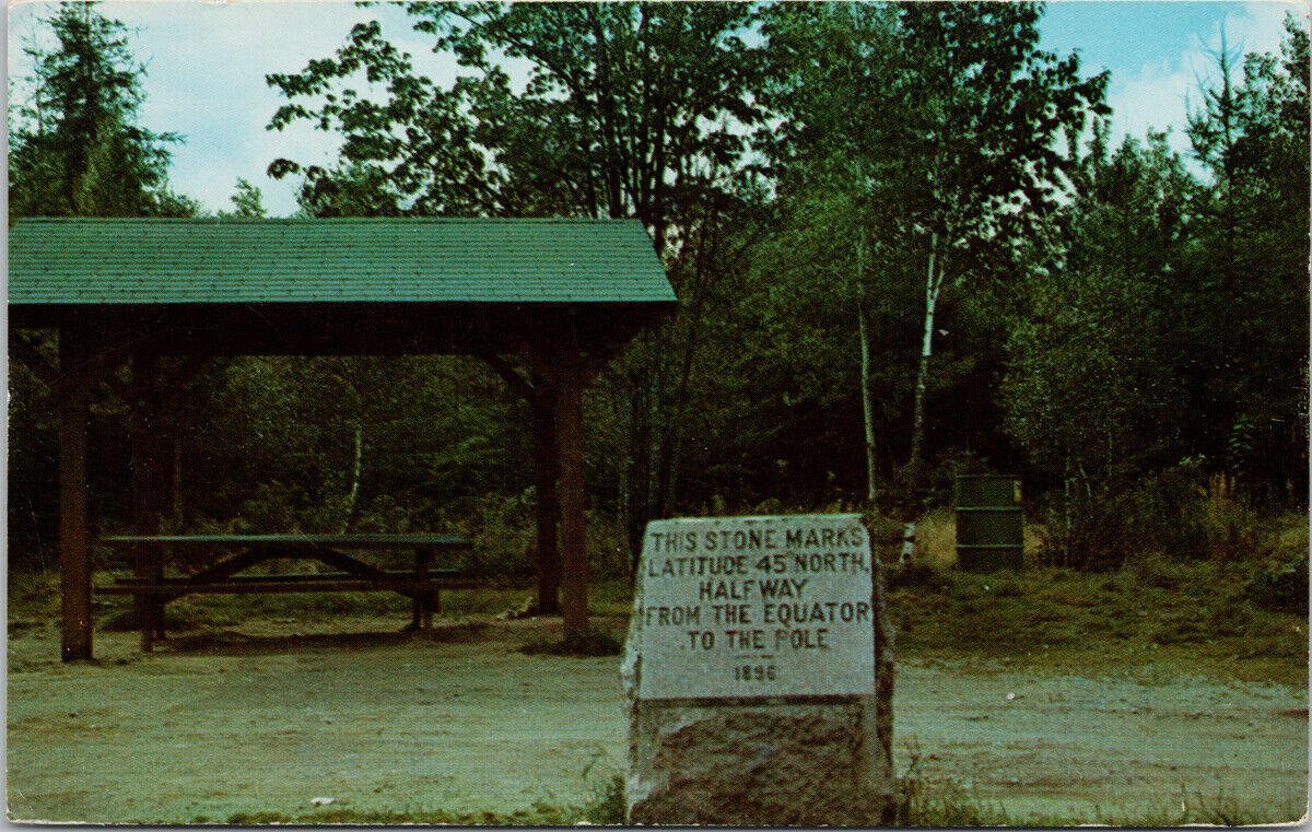 Equator Stone at Perry Maine ME 1960s Postcard H1 | United States ...