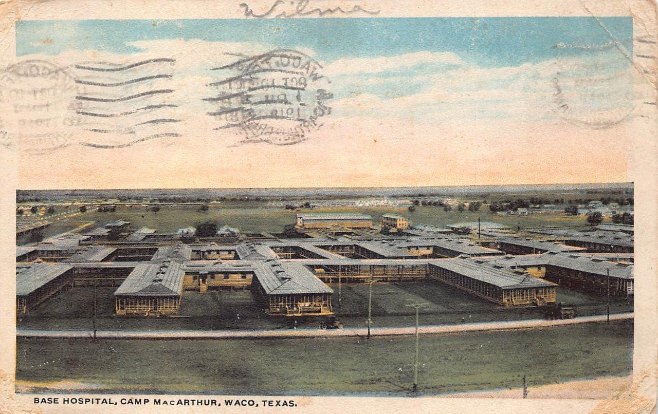 Base Hospital Camp Macarthur Waco Texas Mexican Border WAR Postcard ...
