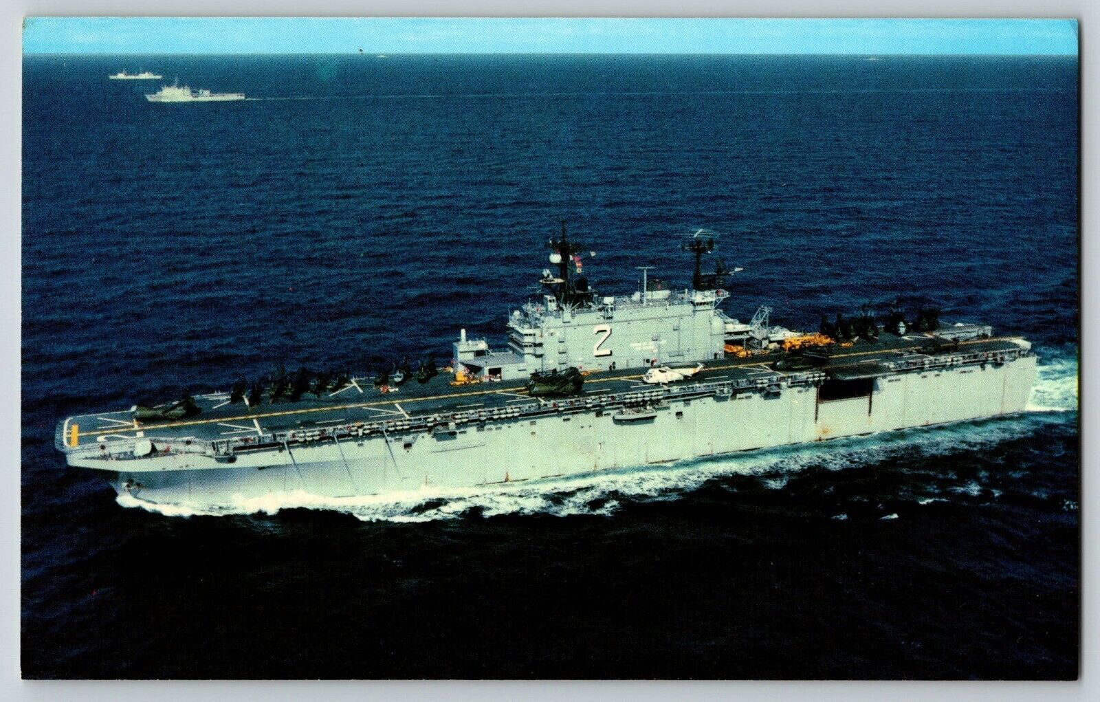 Postcard US Navy Ship - USS Saipan (LHA-2) - Amphibious Assault Ship ...