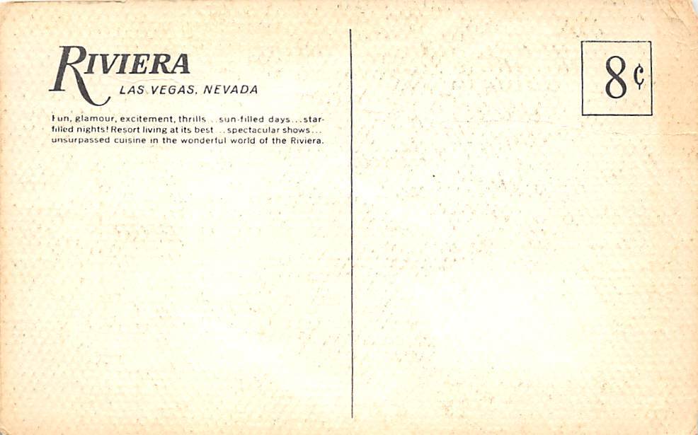 Riviera Riviera, Las Vegas, Nevada | Topics - Other, Postcard / HipPostcard