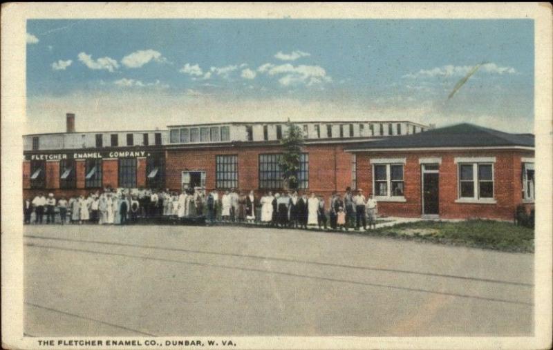Dunbar WV Fletcher Enamel Co c1920 Postcard | United States - West ...
