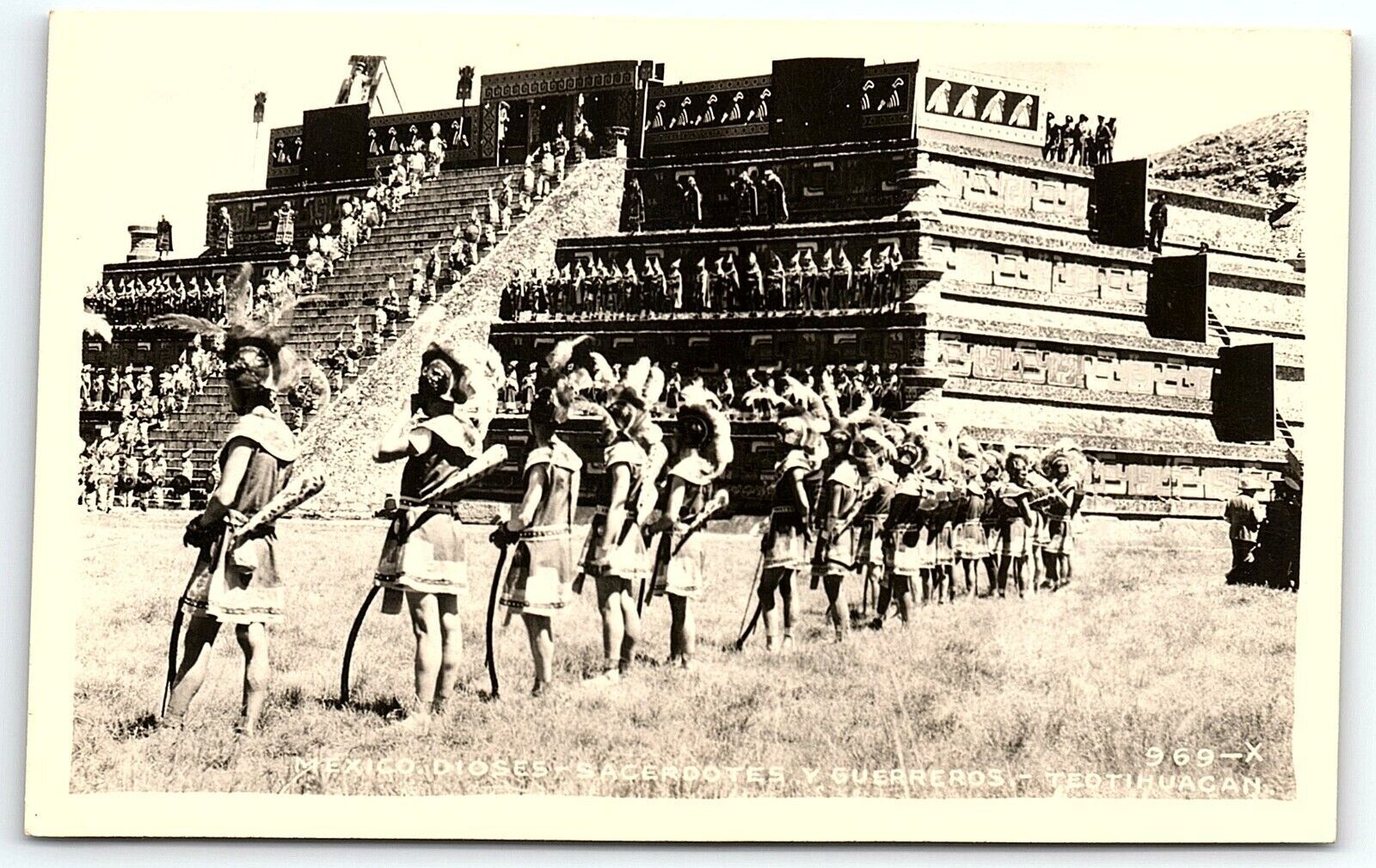 1940s Teotihuacan Temple Sacrifice Dioses Mexico Tarjeta Rppc Postcard ...