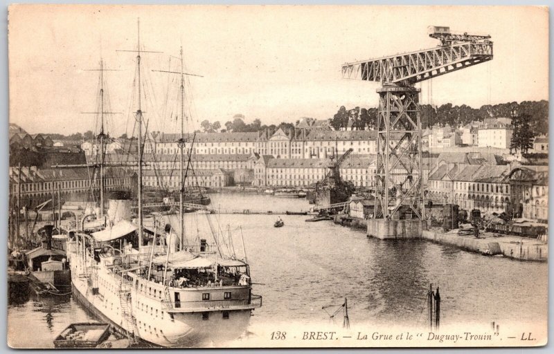 Brest - La Grue Et Le Duguay Trouin France Ship Postcard | Europe ...