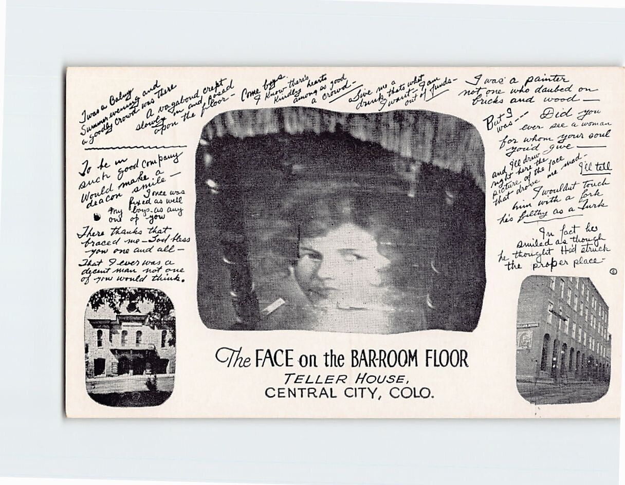 Postcard The Face on the Bar-Room Floor, Teller House, Central City ...