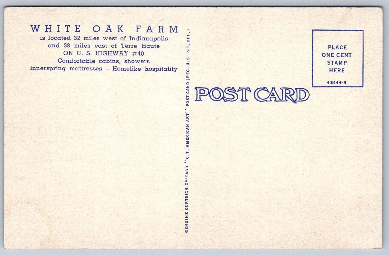 K17/ Fillmore Indiana Postcard c1940s White Oak Farm Gulf Gas Station ...