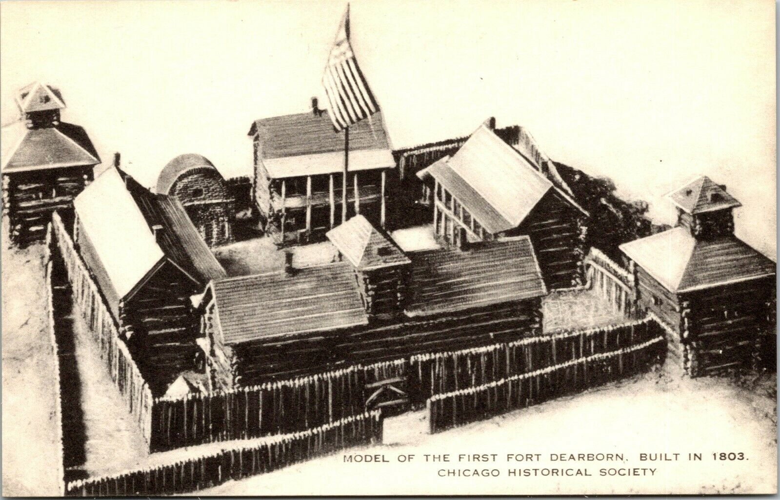 Vtg Model of First Fort Dearborn Chicago Historical Society 1940s ...