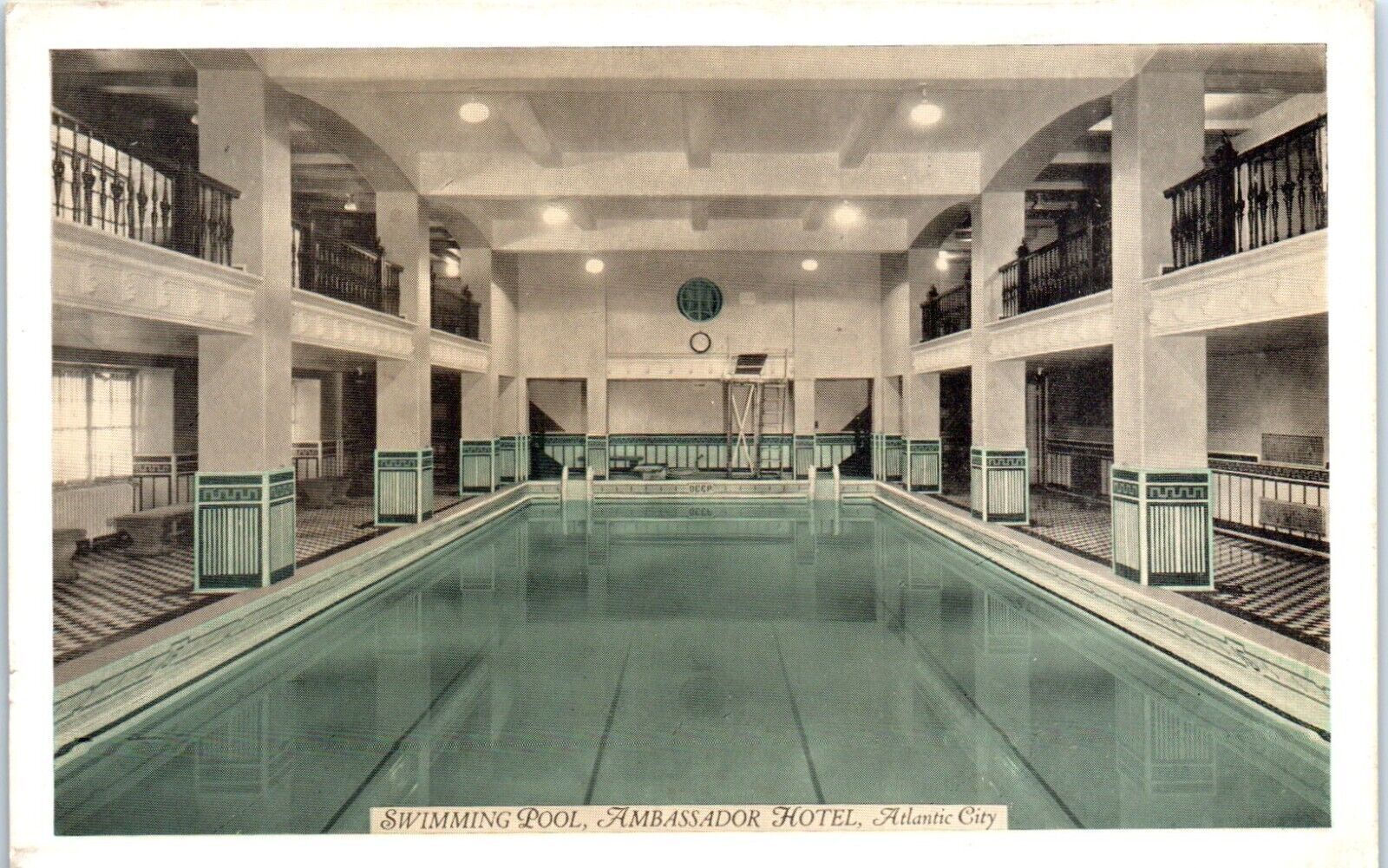 1920s Swimming Pool Ambassador Hotel Atlantic City NJ Postcard | United ...