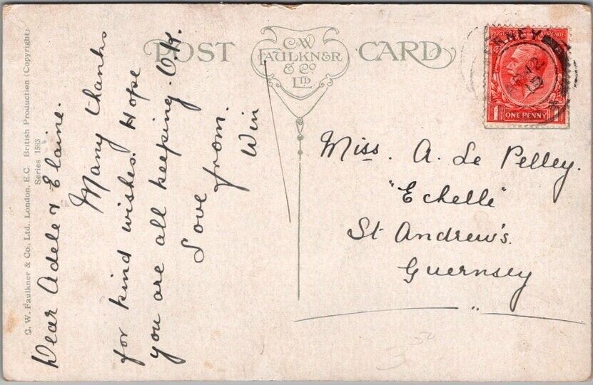 1915 Artist-Signed HERBERT WOOD Postcard "With French Army on the ...