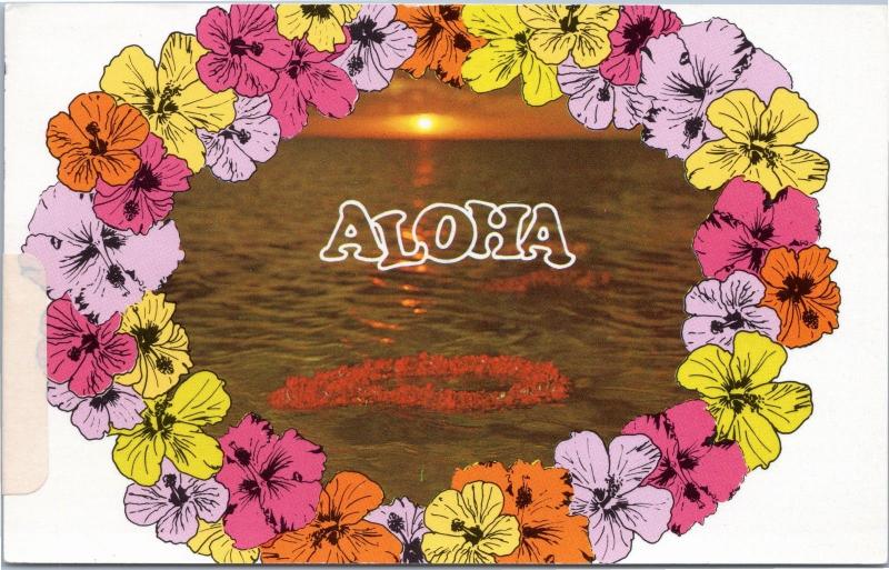 Aloha - leis floating in water floating in a leis drawing - hawaii ...