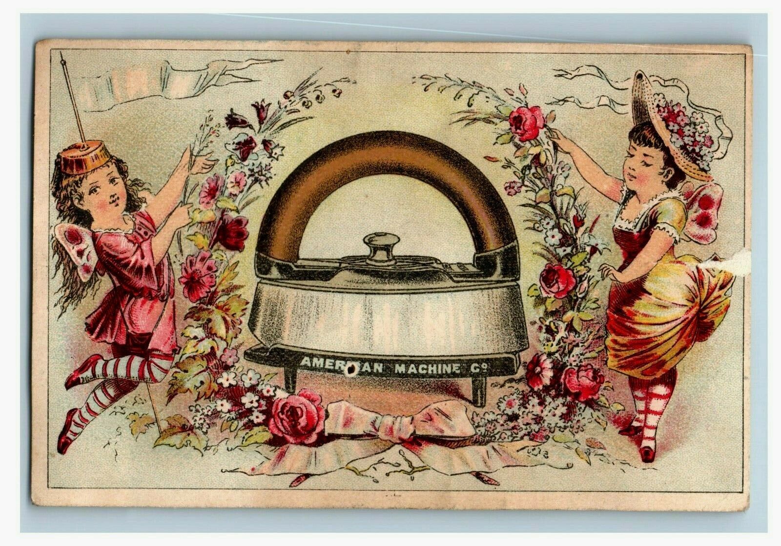 1880's Sad Iron Mrs. Potts Fairies Geo.F Smith Hardware American ...