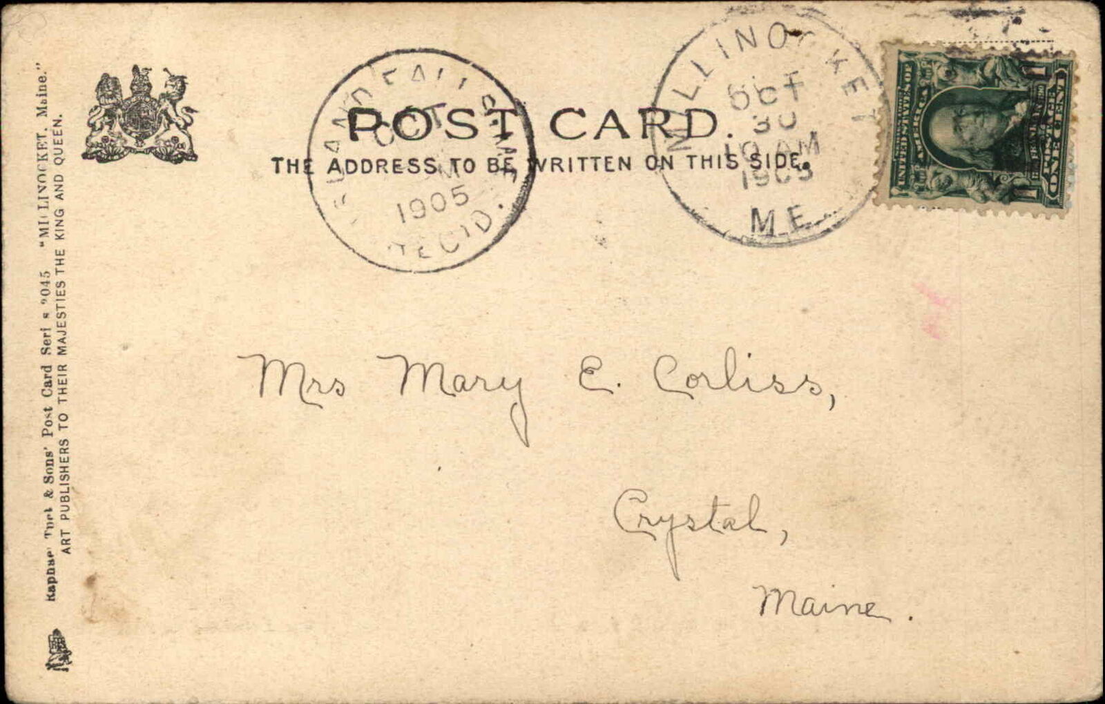 Millinocket ME Great Northern Paper Co Log Pile c1905 TUCK Postcard ...