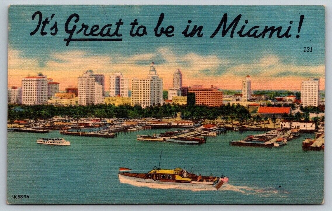 It's Great to Be In Miami, Florida - Postcard | United States - Florida ...