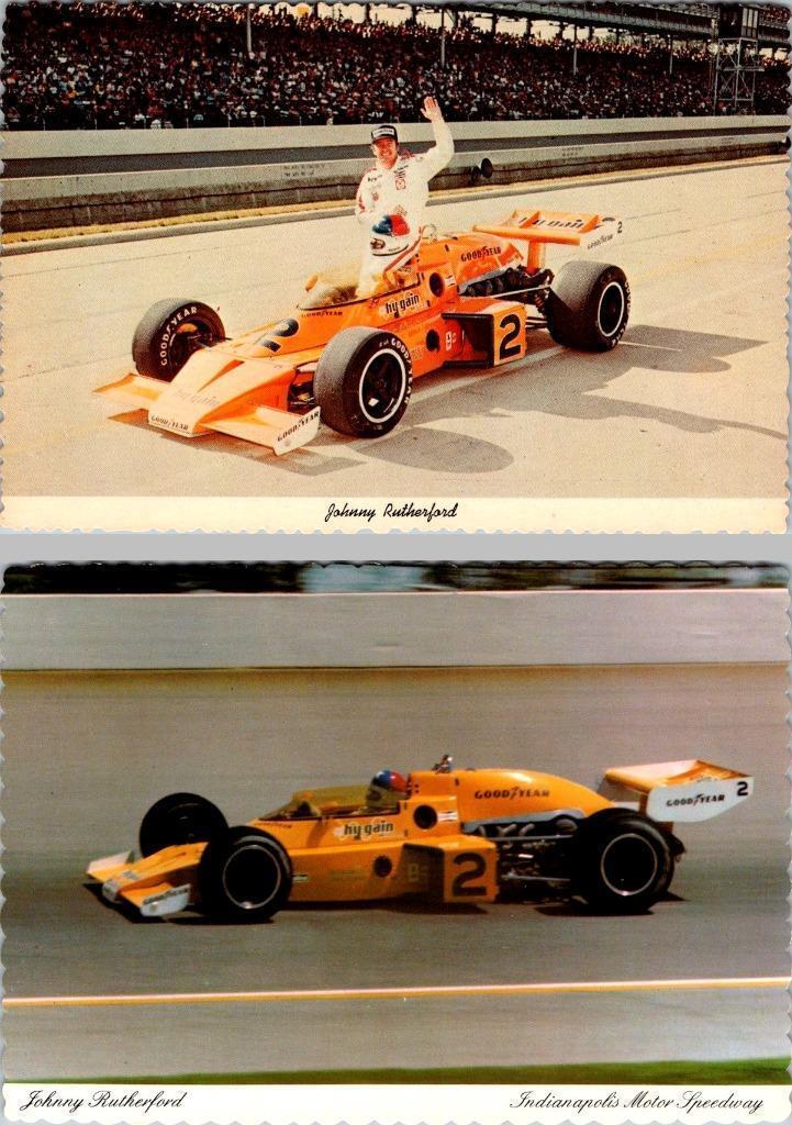 2~4X6 Postcards Indianapolis Indiana JOHNNY RUTHERFORD~Indy 500 Race ...