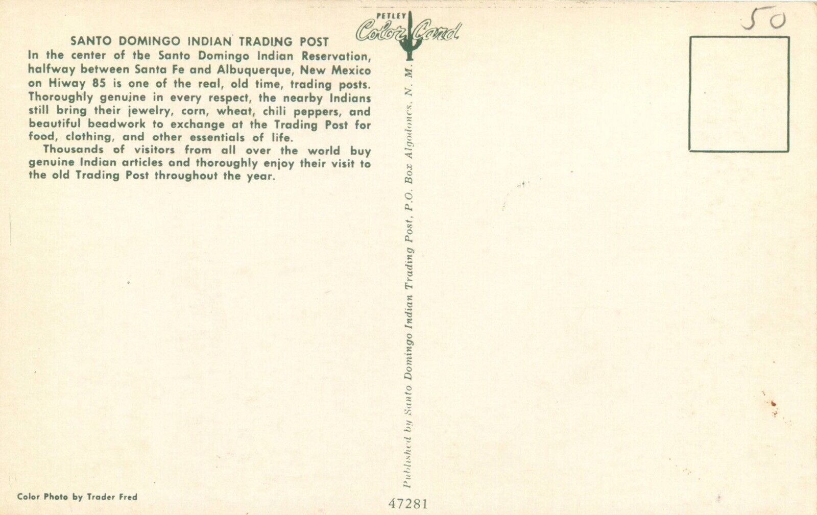 c1960 Santo Domingo Indian Reservation, Trading Post New Mexico Vintage ...