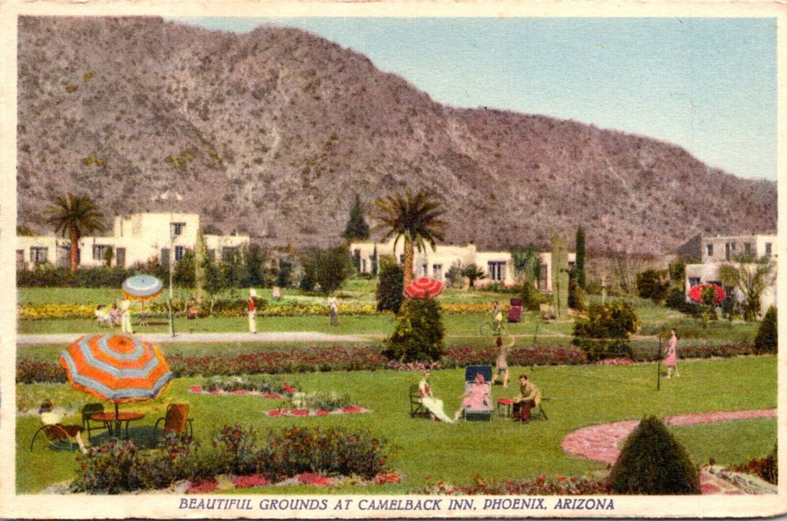 Arizona Phoenix Camelback Inn Beautiful Grounds 1952 | United States ...