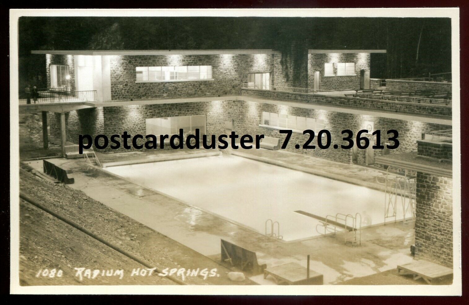 3613- RADIUM HOT SPRINGS BC 1930s Swimming Pool. Real Photo Postcard by ...