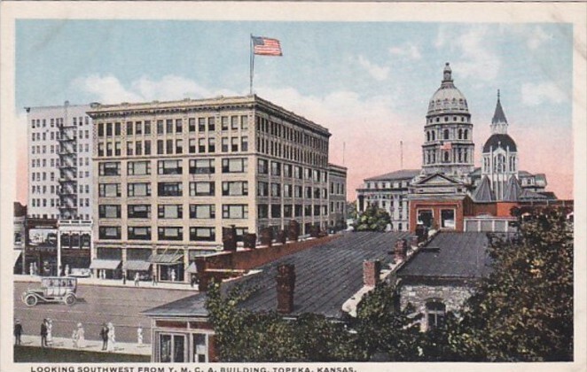 Kansas Topeka Looking Southwest From Y M C A Building Curteich | United ...