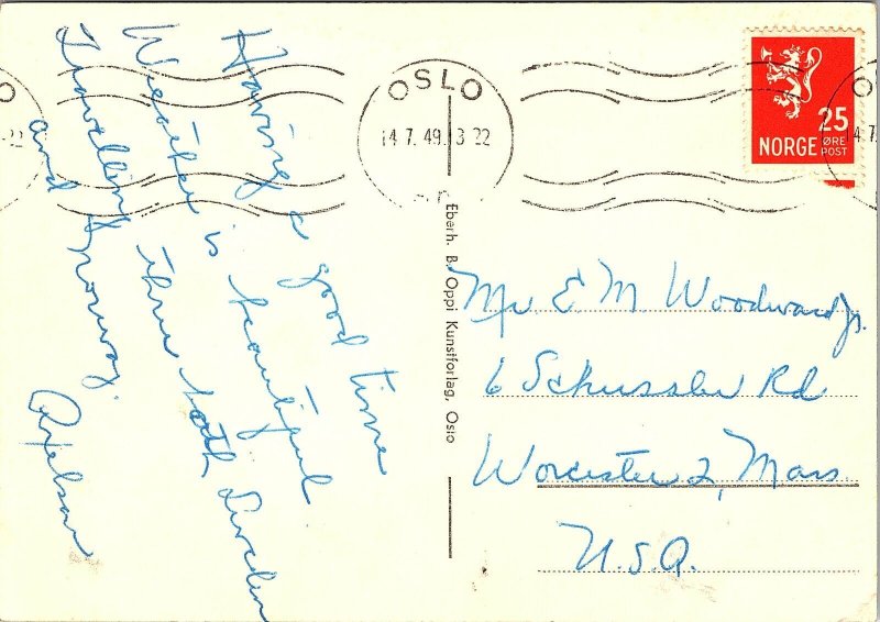 Vintage Continental Size Postcard Geiranger Fjord Norway From Tourist ...